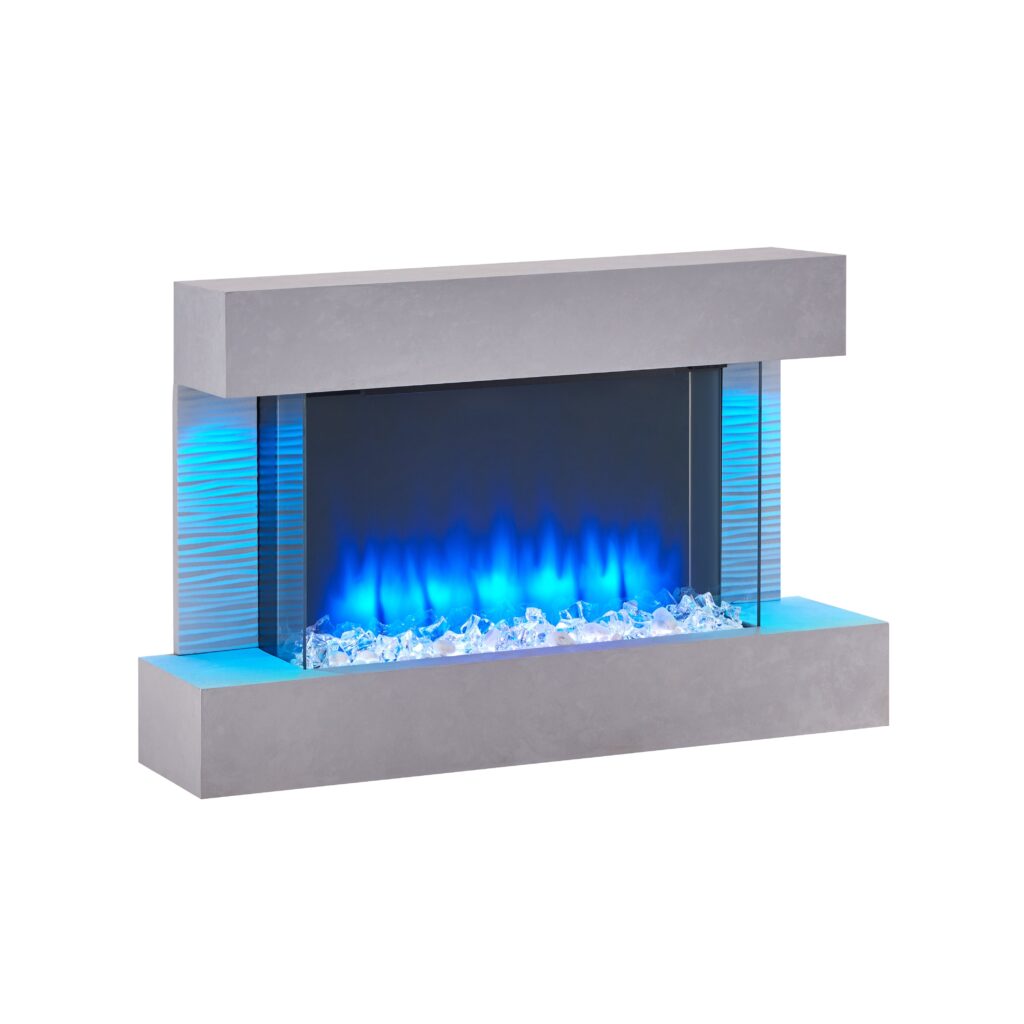 Fenrik Elektrische Wandhaard - Grijs - Elektrischehaarden.com