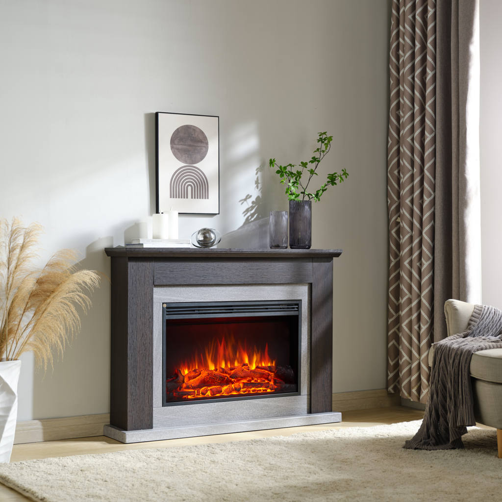 Tavros Elektrische Haard - Donkerbruin - Elektrischehaarden.com