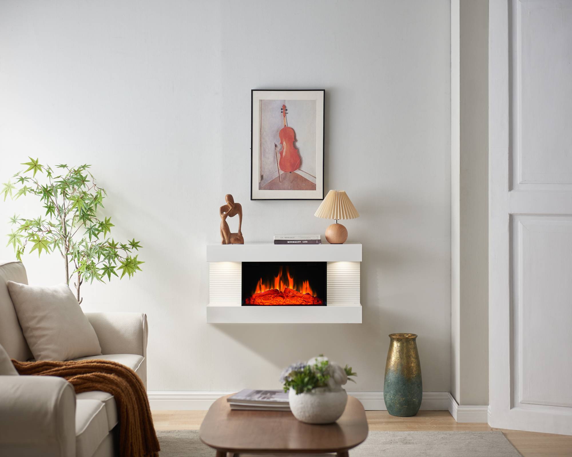 Helvik Elektrische Wandhaard - Elektrischehaarden.com